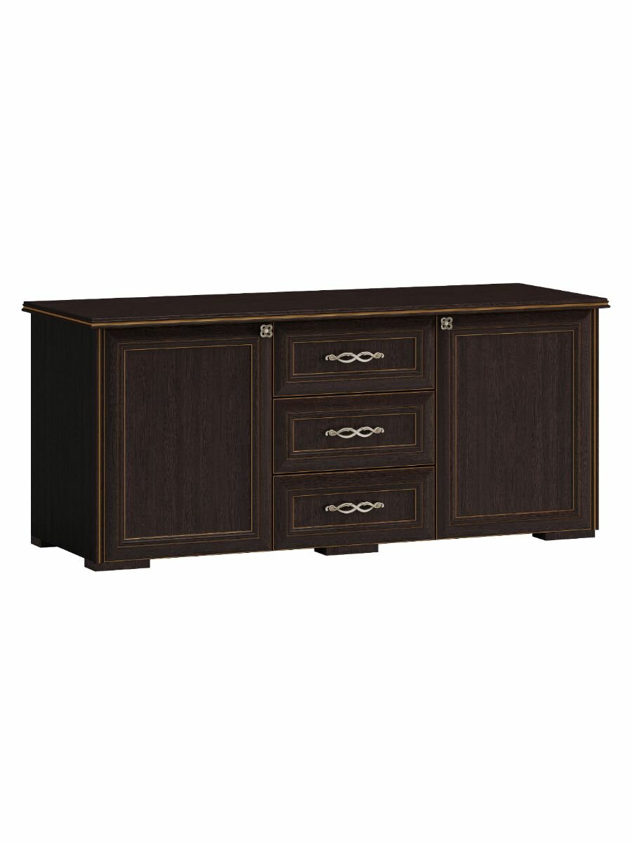 Тумба ТВ Парма МДФ/ЛДСП 1488х648х544, Венге, с выдвижными ящиками и полками, МИФ