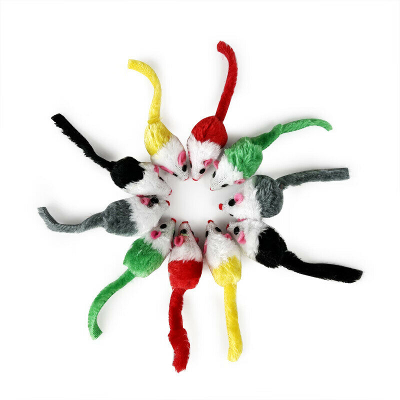 Tiantianmao Cat Plush Realistic Small Mouse Cat Toy, Kitten Set, Cat Supplies, Durable Chew Toy, Essential for Cats