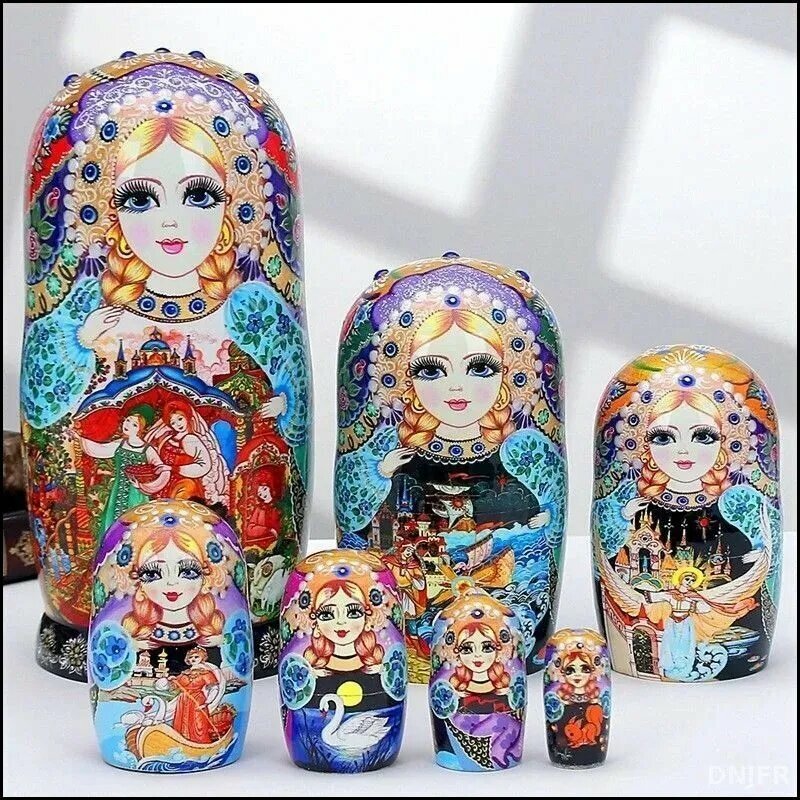 Эксклюзивная матрешка 20 см, 7 мест-