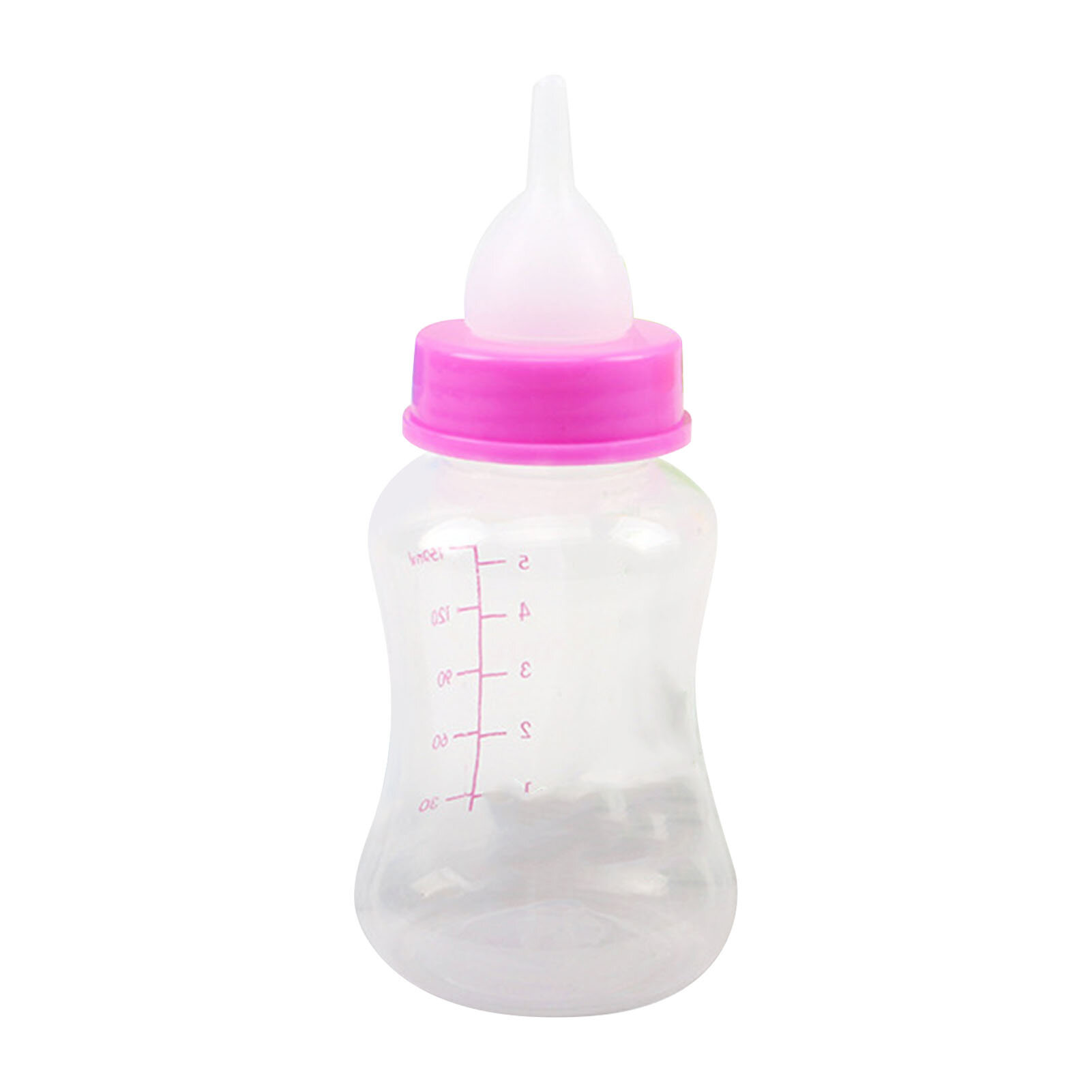 Набор бутылочек для домашних животных на 150 мл с 4 сменными сосками Многоцелевой моющийся многоразовый набор мягких бутылочек для кормления домашних животных для домашних животных, щенков, котят, розово-красный