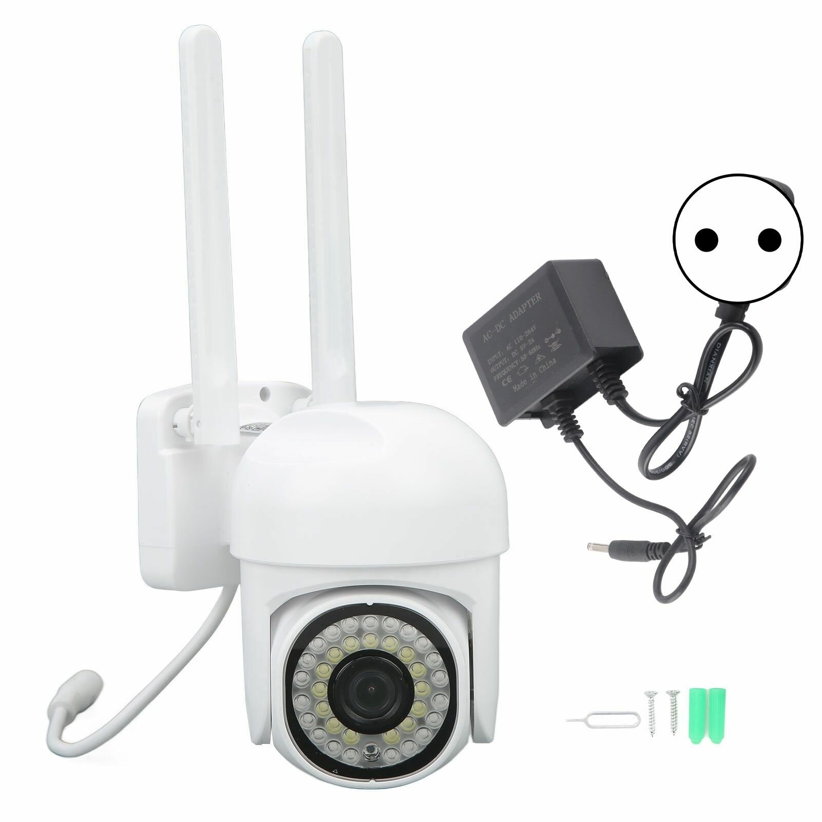 Беспроводная умная камера 2.4G WIFI, 2MP, 1080p, ночное видение, детектор движения, 2-х сторонний аудиозвонок, IP66, для дома