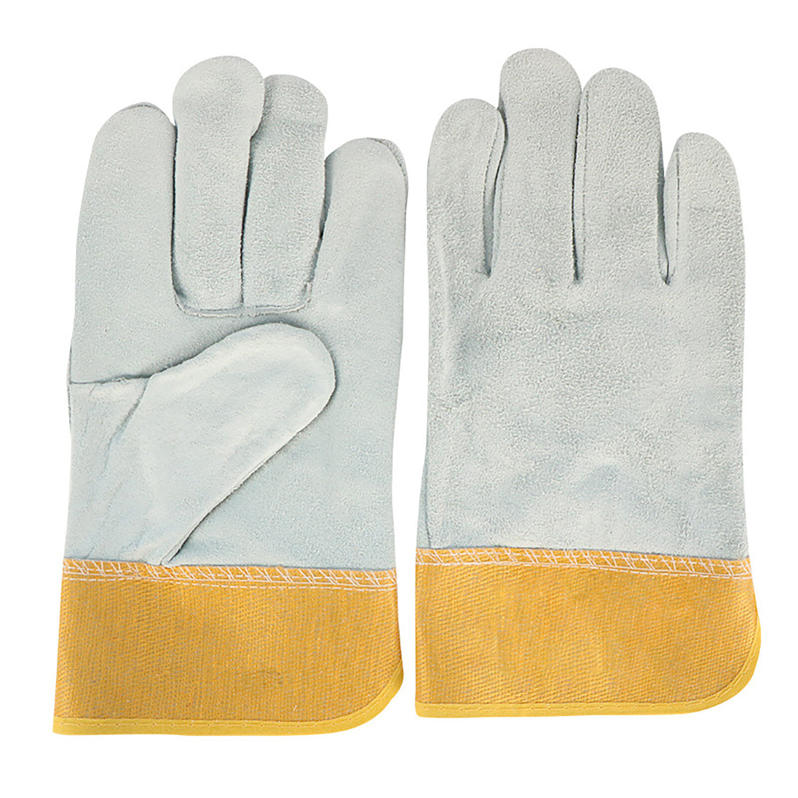 Welding Gloves Cowhide Leather Fireproof Heat Resistant Waterproof Non Slip Work