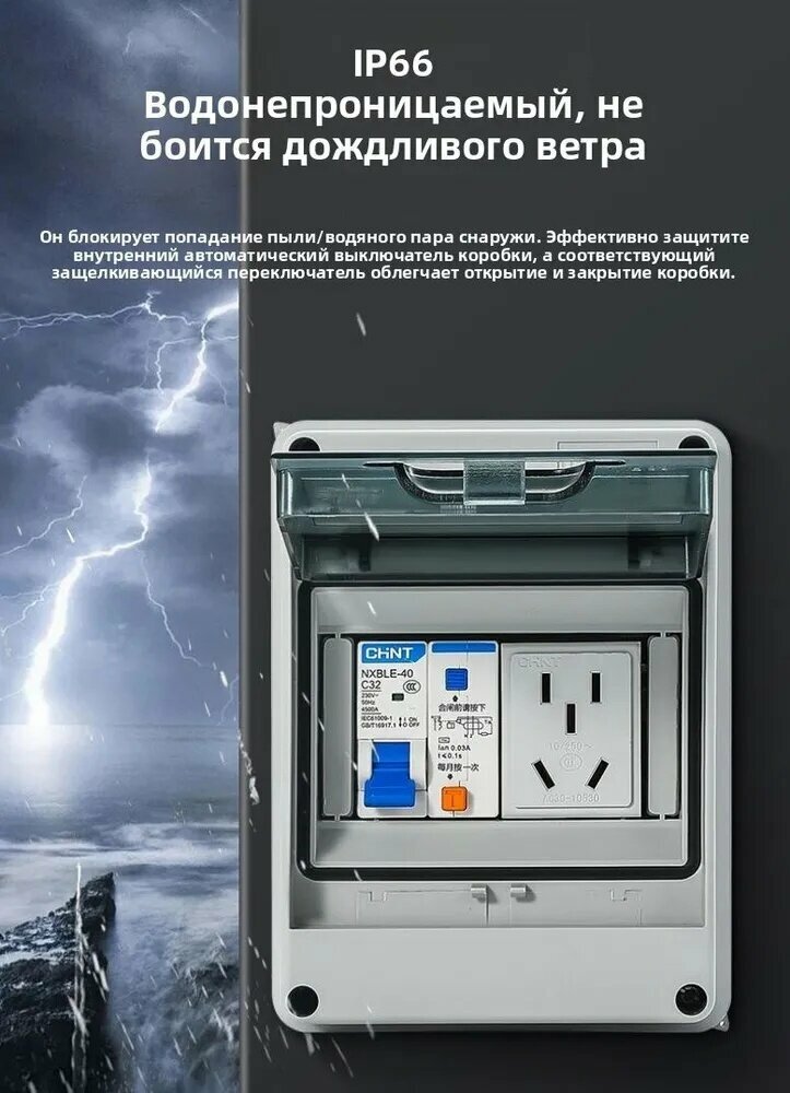 Щит учета электроэнергии пластиковый для счетчика, уличный, герметичный, навесной