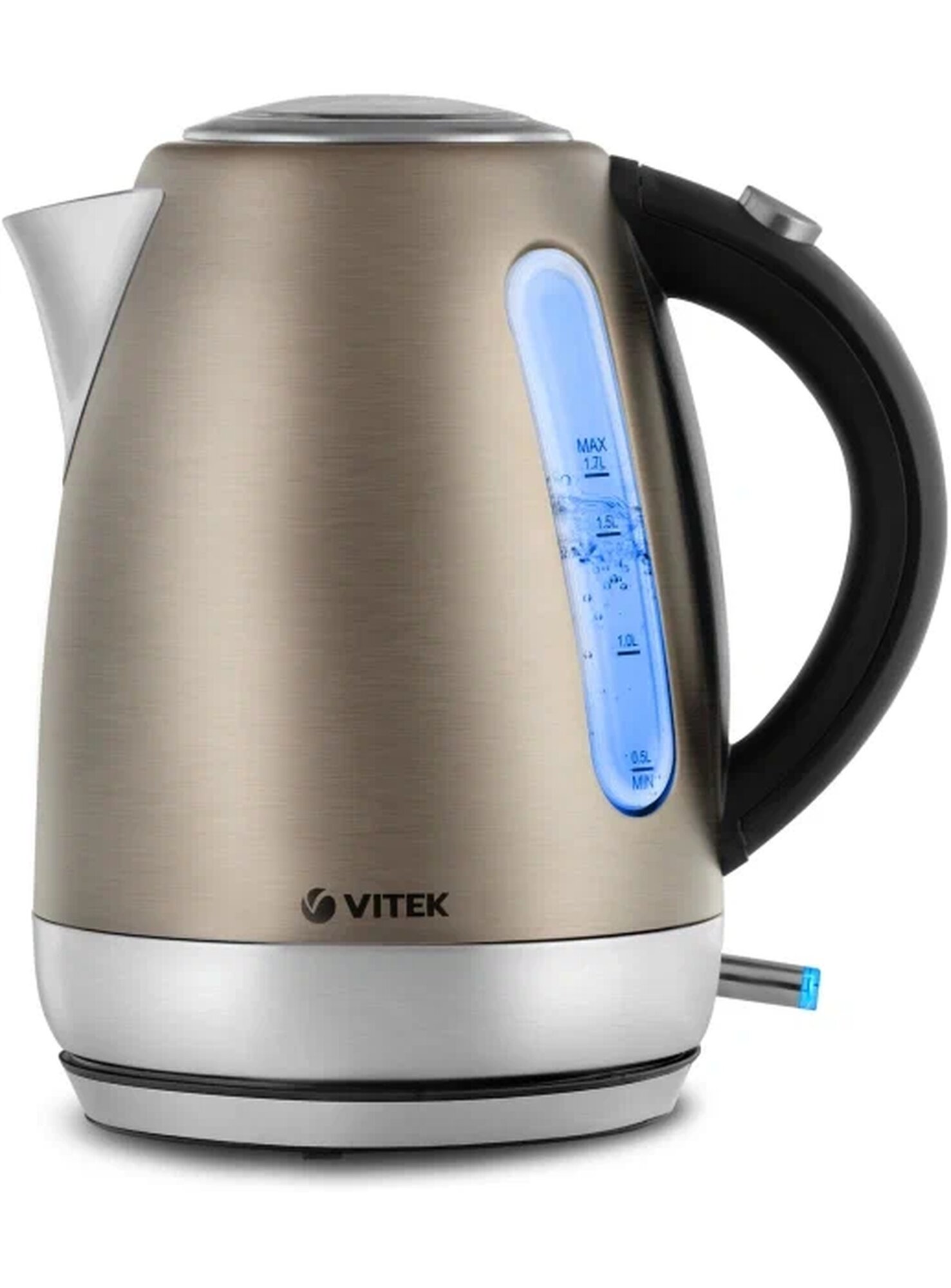 Чайник электрический Vitek VT-7025 бронзовый, металл/пластик