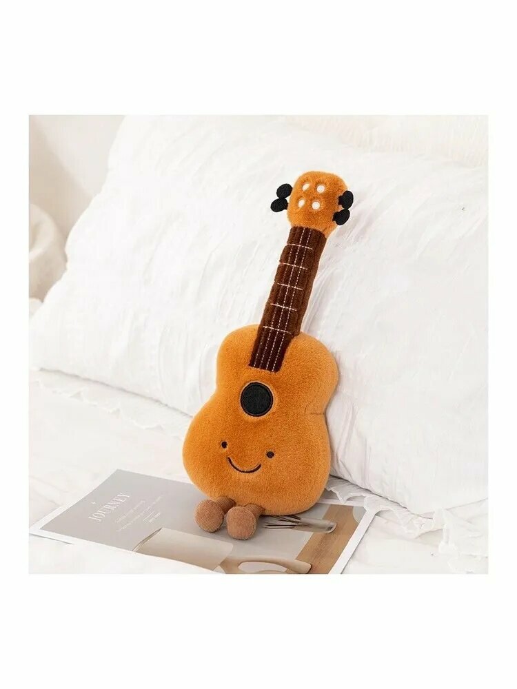 Игрушка мягкая плюшевая animal shaped instrument, гитара, короткий мех, наполнитель pp cotton, для декора дома