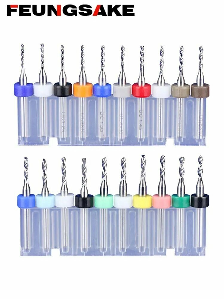 10шт мини-сверло для печатных плат из вольфрамовой стали 0,3-1,2 мм Резак для гравировки кукурузы Гравировальный наконечник с ЧПУ