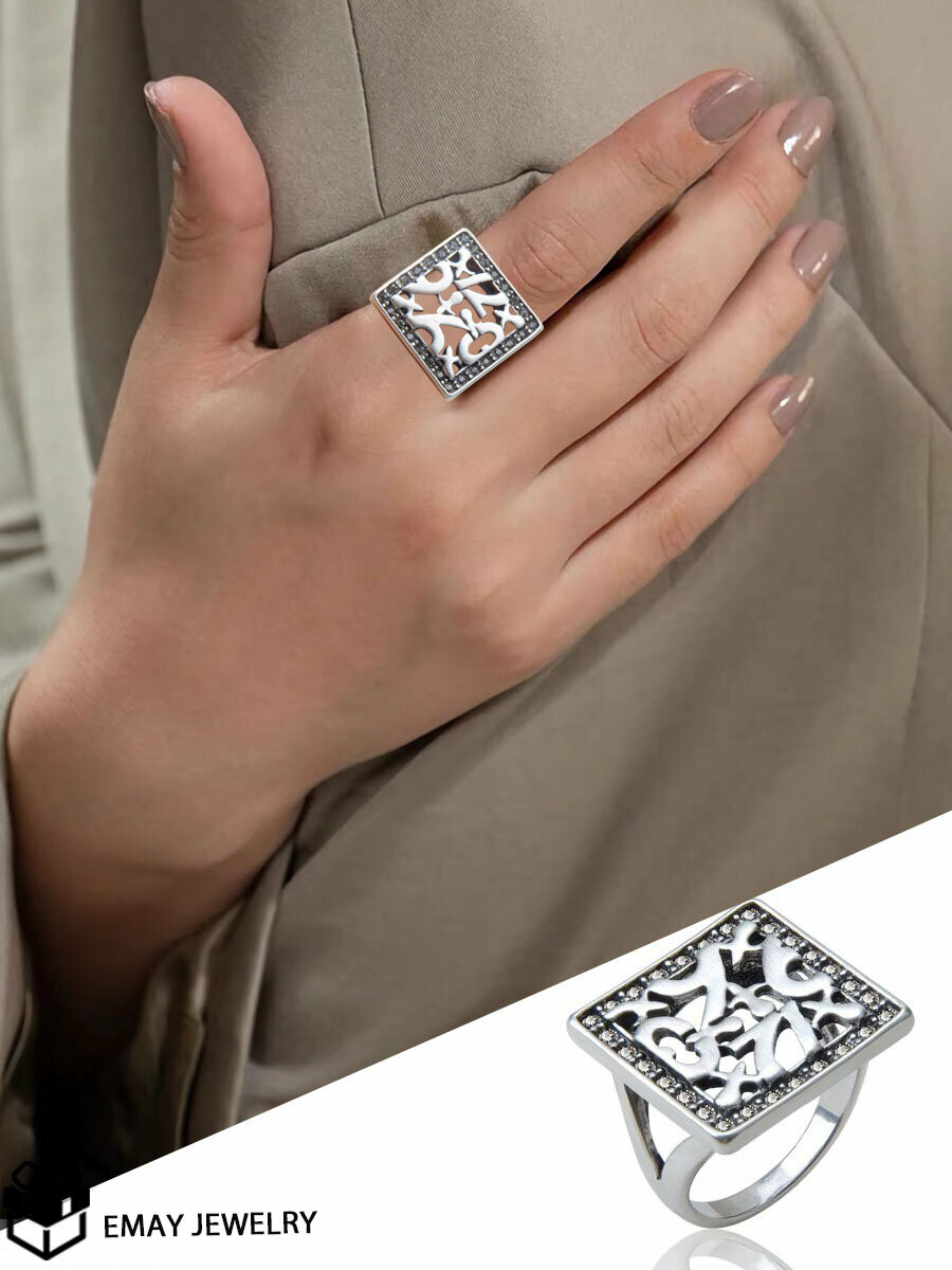 Кольцо, искусственный камень, кристаллы Swarovski