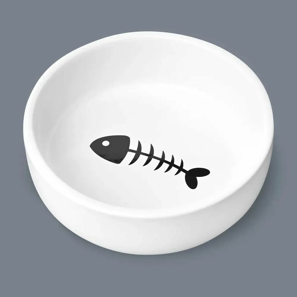 Миска керамическая 340мл для домашних животных арт. 9212 для кошек и собак