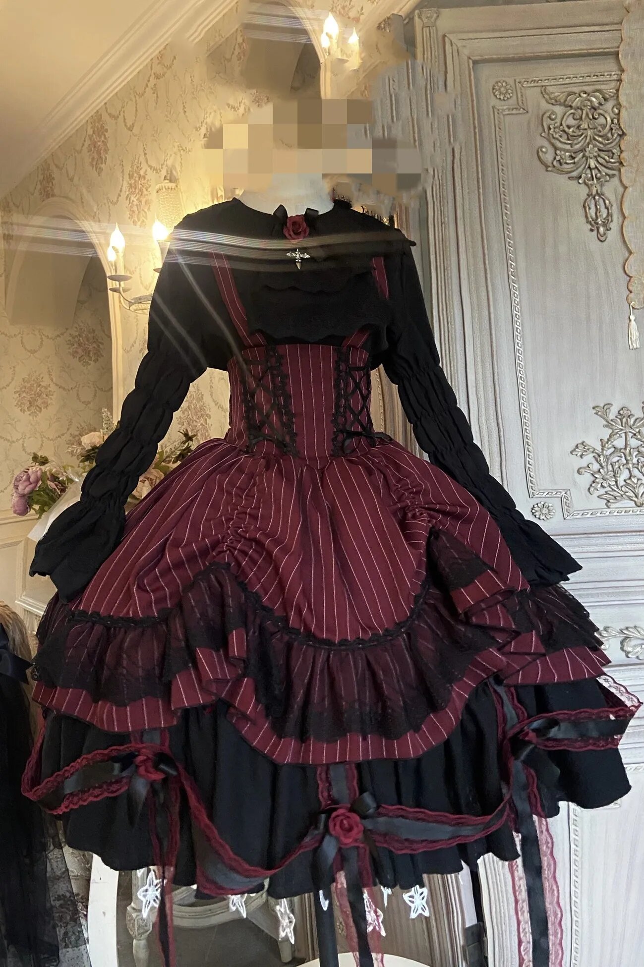 Женское платье с оборками и бантом, элегантное платье в полоску, в стиле ретро top and jsk