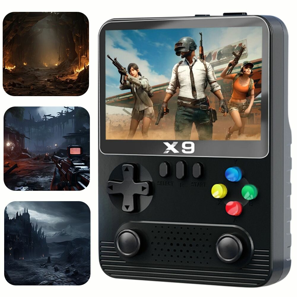 Игровая консоль X9 с двойным 3D-джойстиком, 3.5 дюйма, 6000 мАч