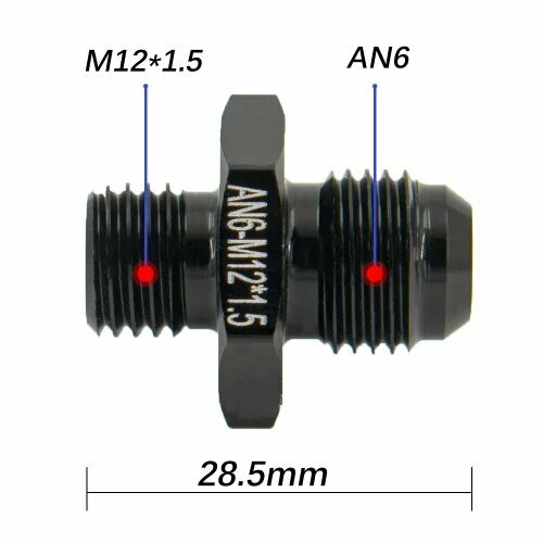 1 шт, алюминиевый сплав AN6/AN8/AN10/AN12 для AN/M14/M16/M18x1,5, метрический адаптер топливного шланга, фитинг с резьбой для системы масляного радиатора