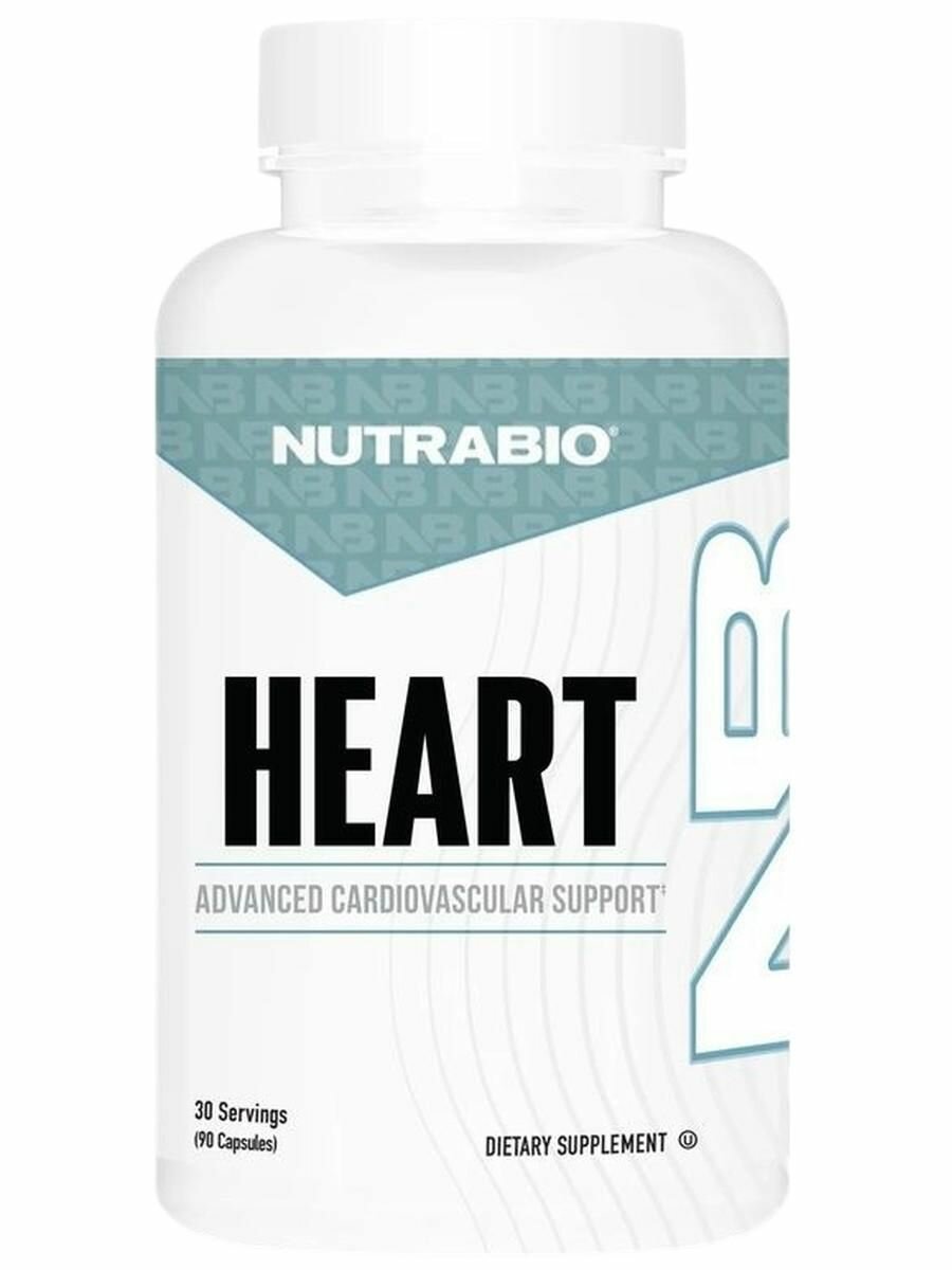NutraBio, комплекс для сердца, в капсулах, 90 шт, поддержка сердечно-сосудистой системы