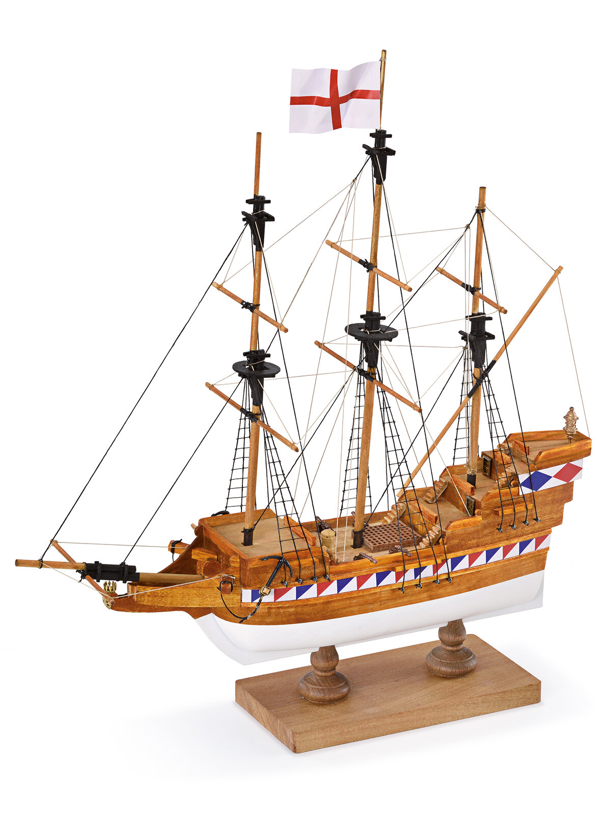 Сборная модель корабля для начинающих от Amati, Elizabethan Galeon (Галеон), 40 часов, М.1:135, 280х270х100 мм