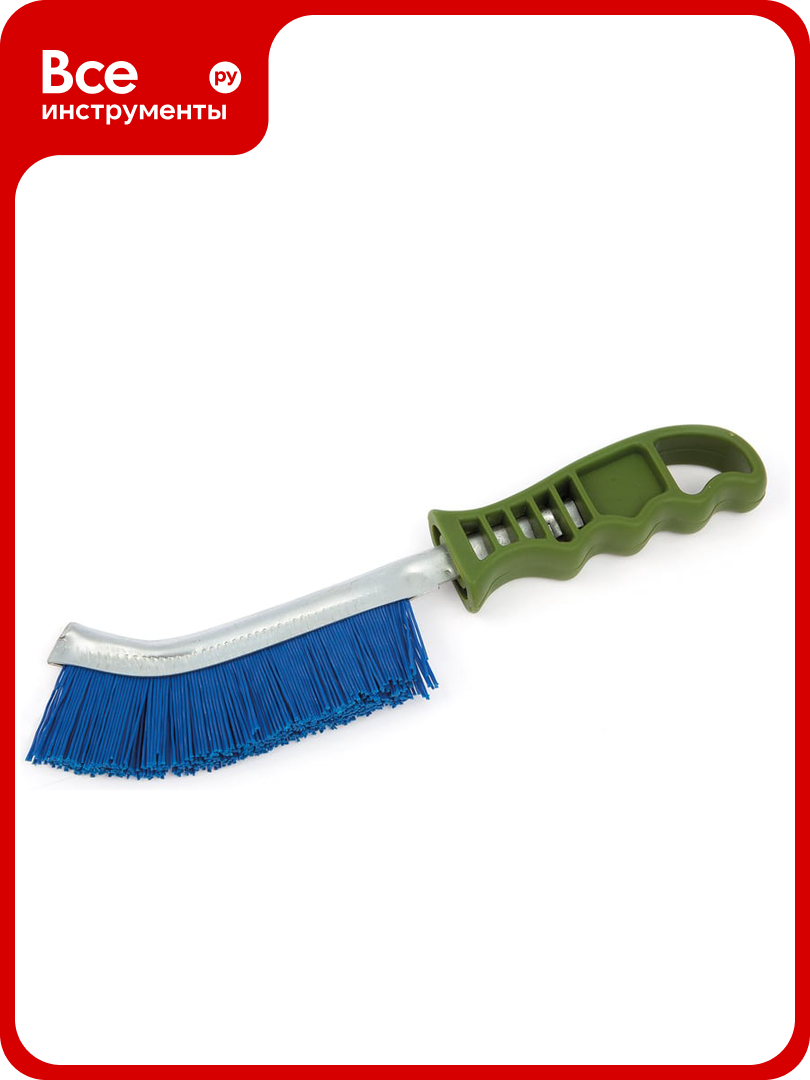 Щётка с пластиковой рукояткой, ПВХ щетина Дело техники 270281, для удаления загрязнений с металлических поверхностей