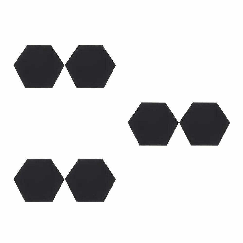 Холсты шестиугольные из льна и дерева чёрного цвета, набор из 6 шт для создания картин