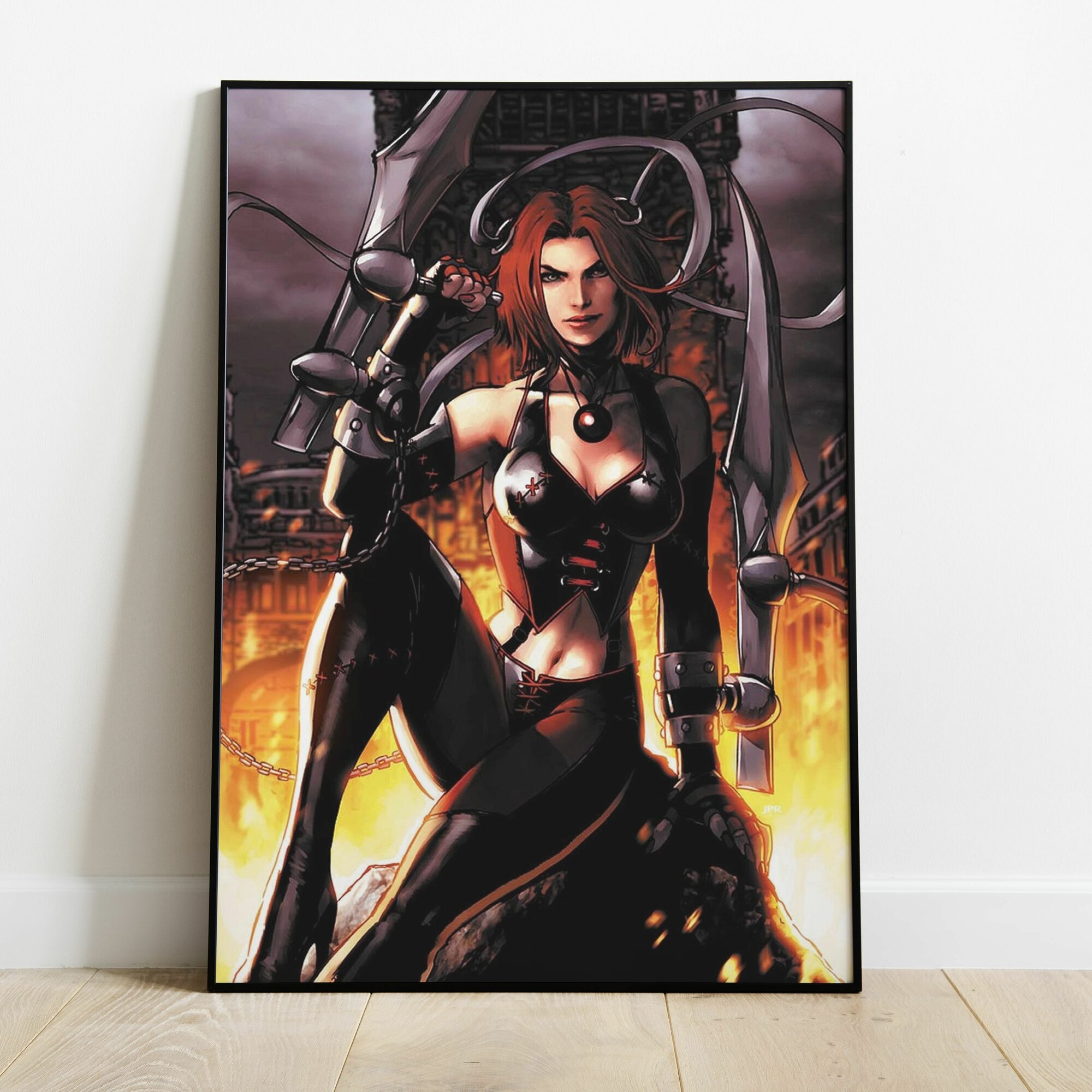 Плакат на стену для интерьера Bloodrayne (Бладрейн 2) / Постер по игре формата А3 (30х42 см)