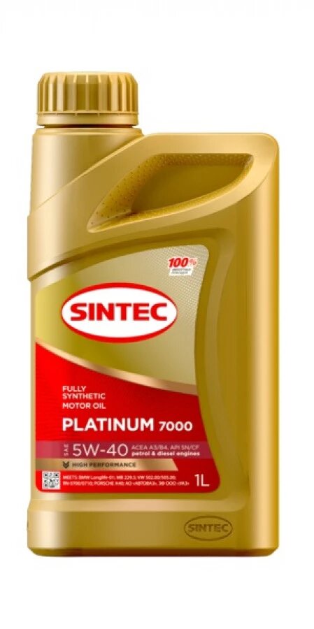 Sintec SINTEC PLATINUM 7000 5W-40 A3/B4, 1L