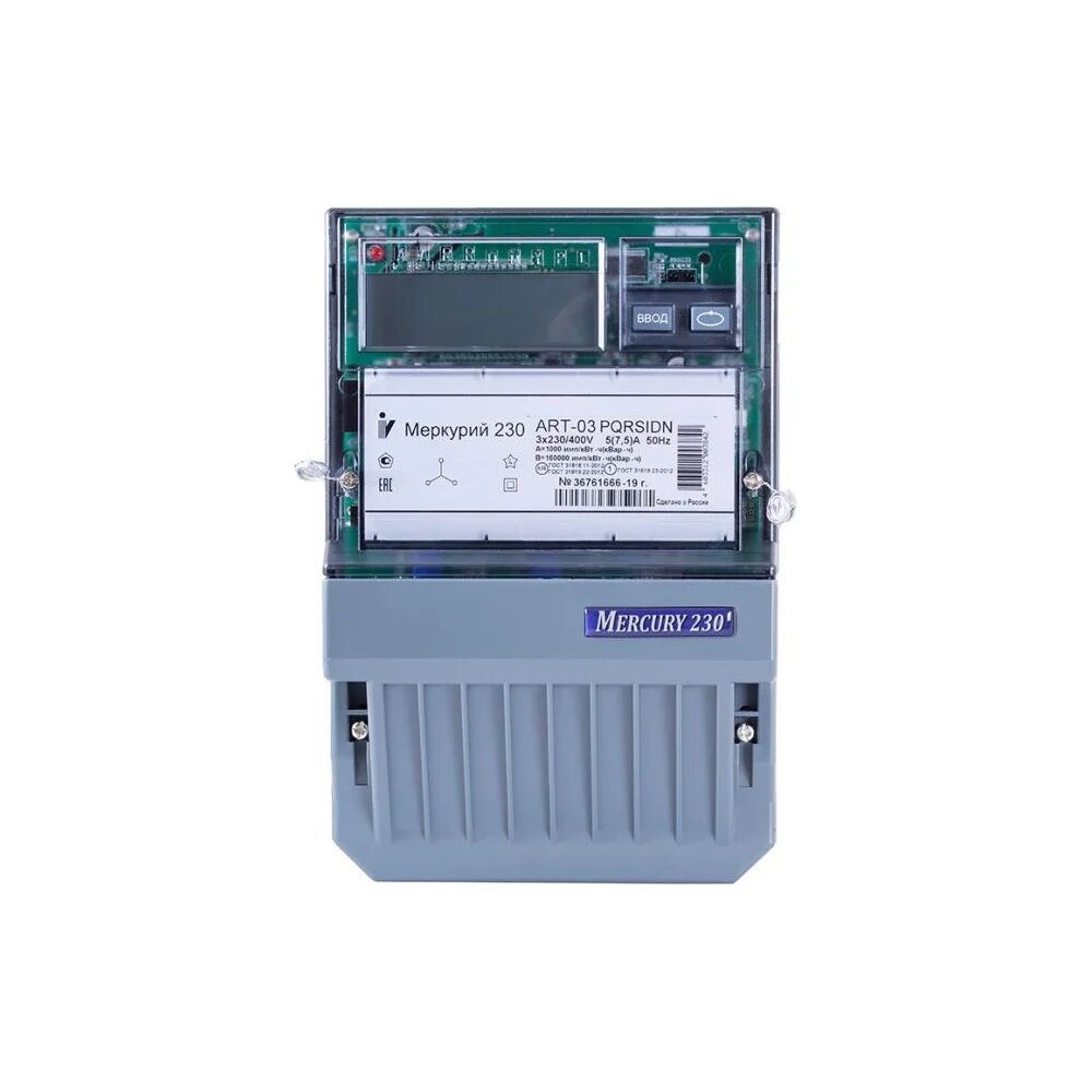 Счетчик Инкотекс Меркурий 230 ART-03 PQRSIDN 3фА 0.5s/1.0 класс точности