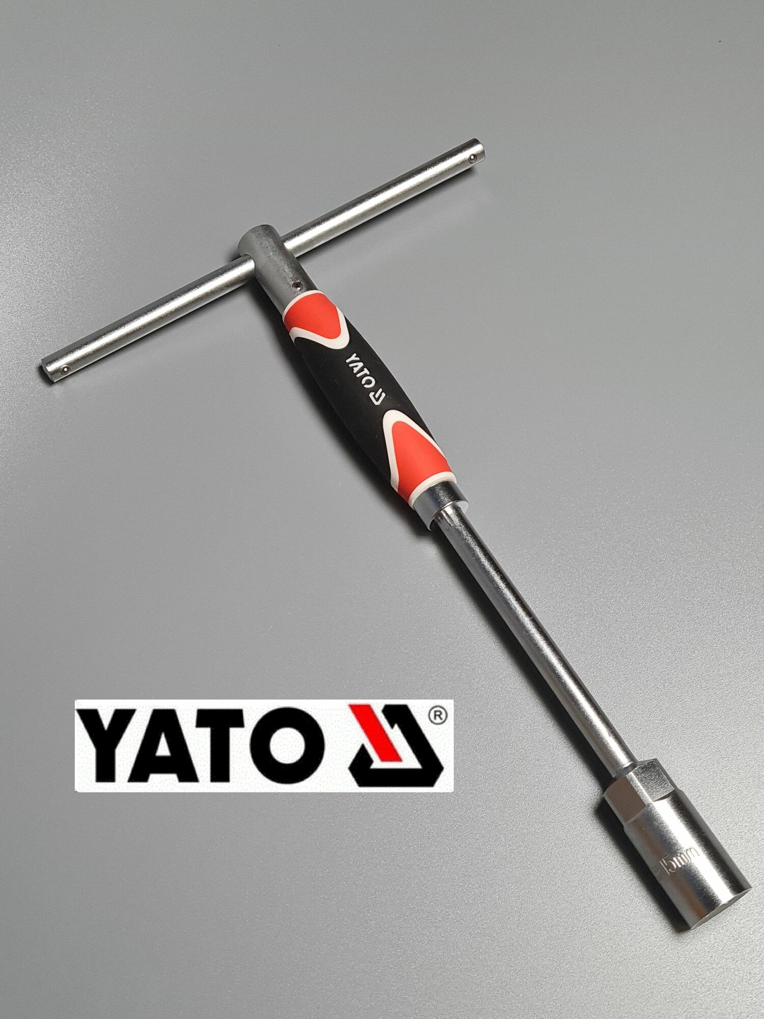 Торцевой ключ вороток с вращающейся ручкой 15 мм, CrV6140, Тайвань, YATO, YT-1559