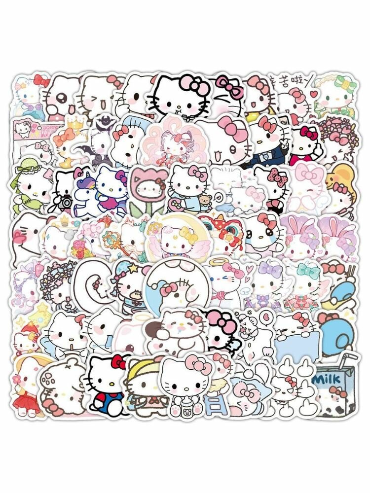 Наклейки Хеллоу Китти 100шт. Hello Kitty — фото 1