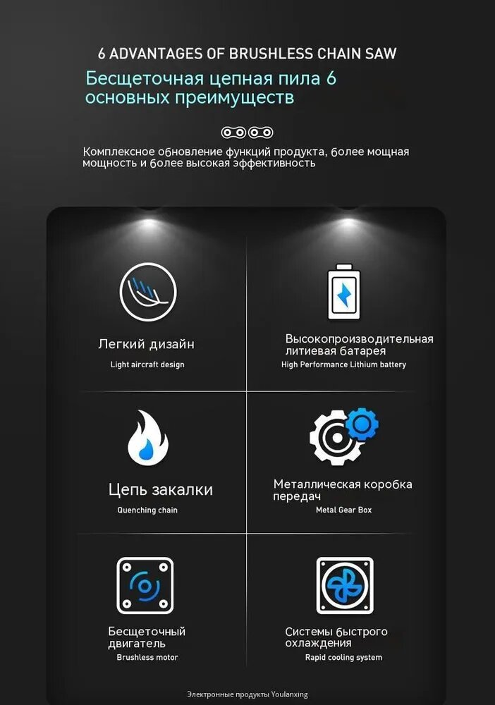 Alishun Сучкорез электрический, для веток и сучков, телескопический, высокоуглеродистая сталь, зеленый — фото 1