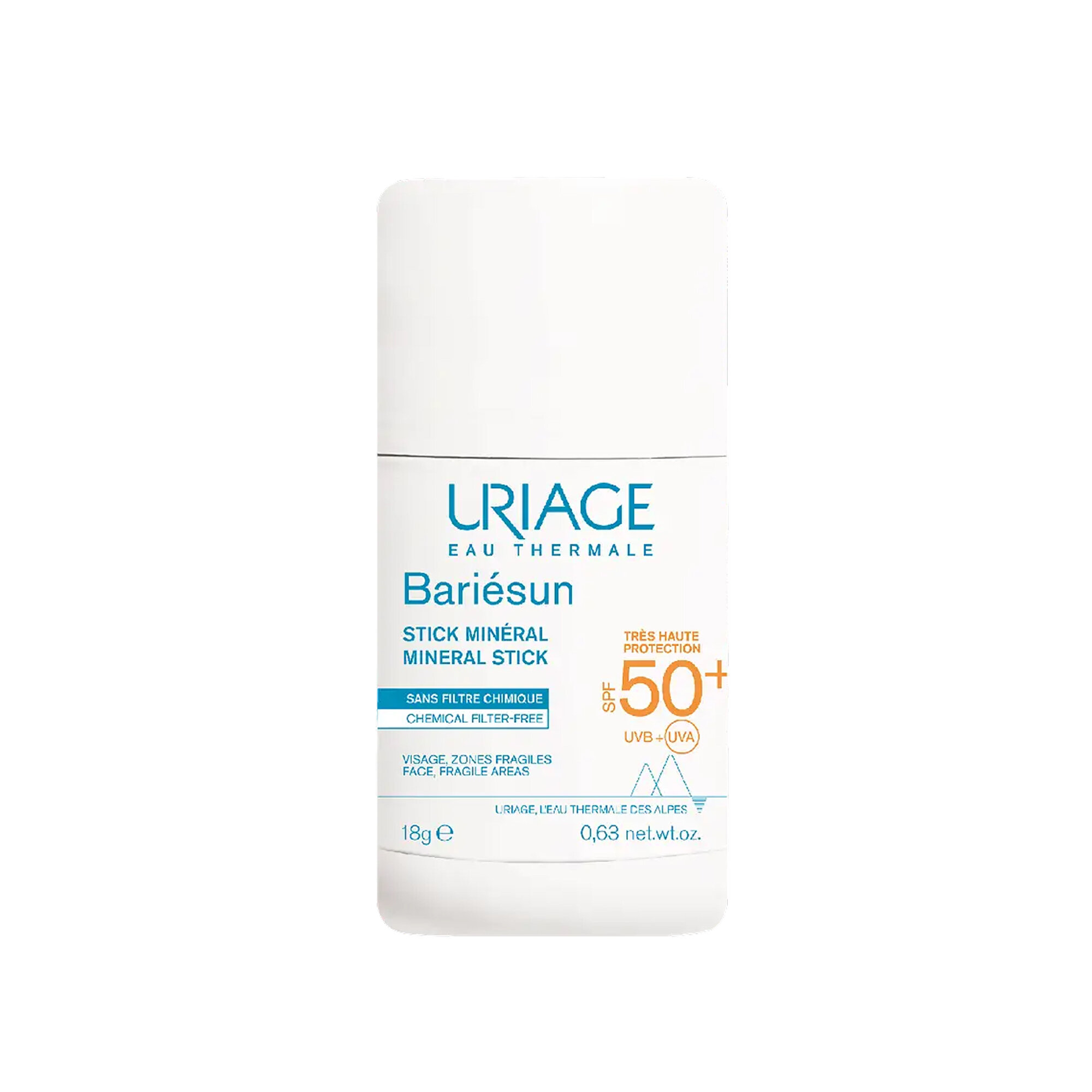 Uriage Bariesun Mineral Stick Минеральный стик для уязвимых зон SPF 50+, 18г