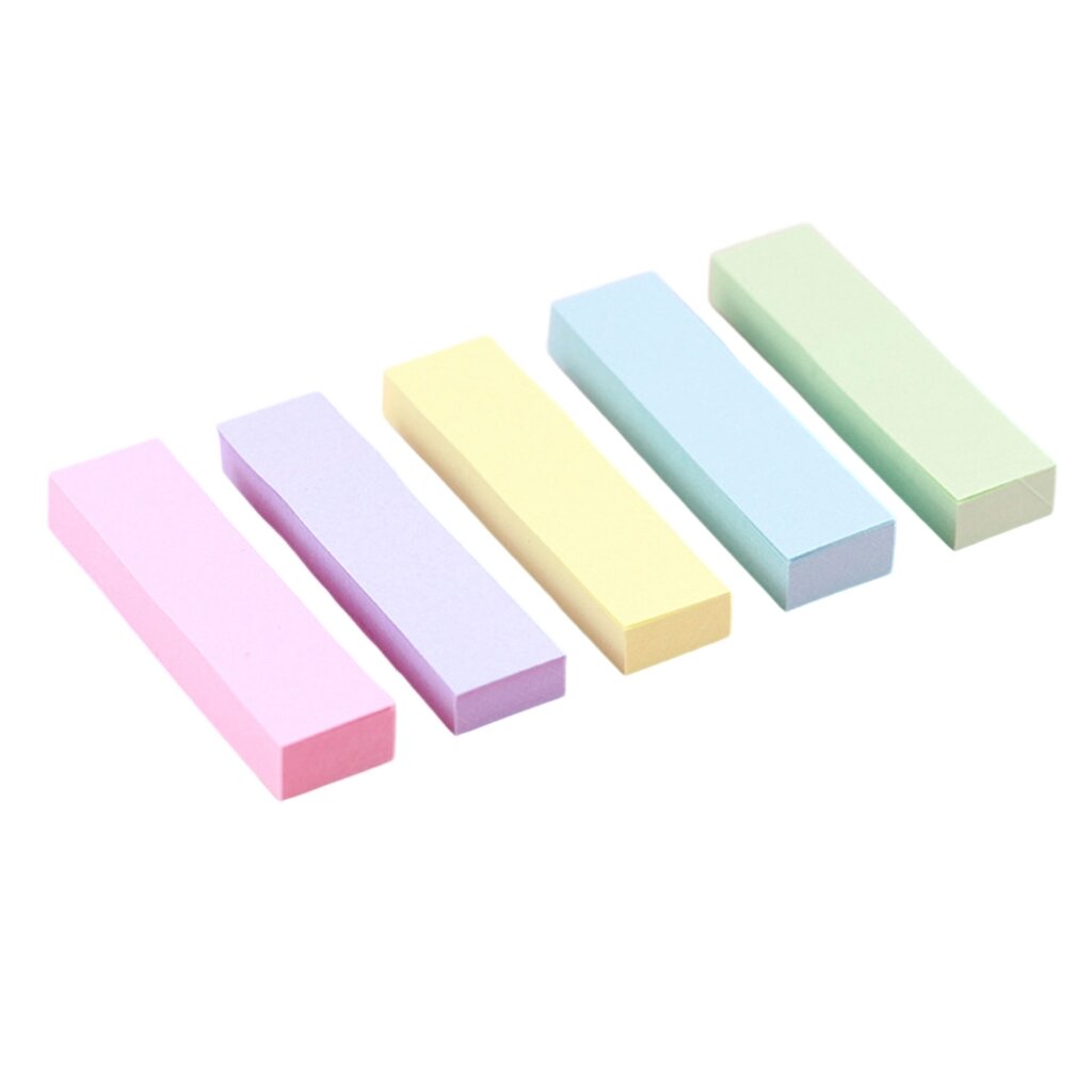 500 листов Цветных клейких блокнотов размером 76x20 мм с возможностью изменения положения клея Примечание