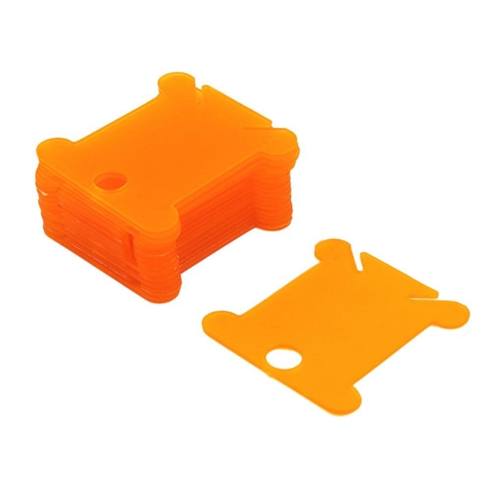 50 штук пластиковых катушек для мулине 3,5x3,8 см, органайзер для хранения ниток вышивания, Оранжевый