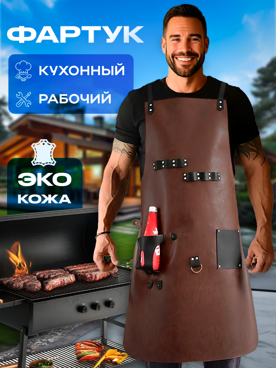 Фартук для барбекю, пикника, хобби, садоводства, непромокаемый кухонный