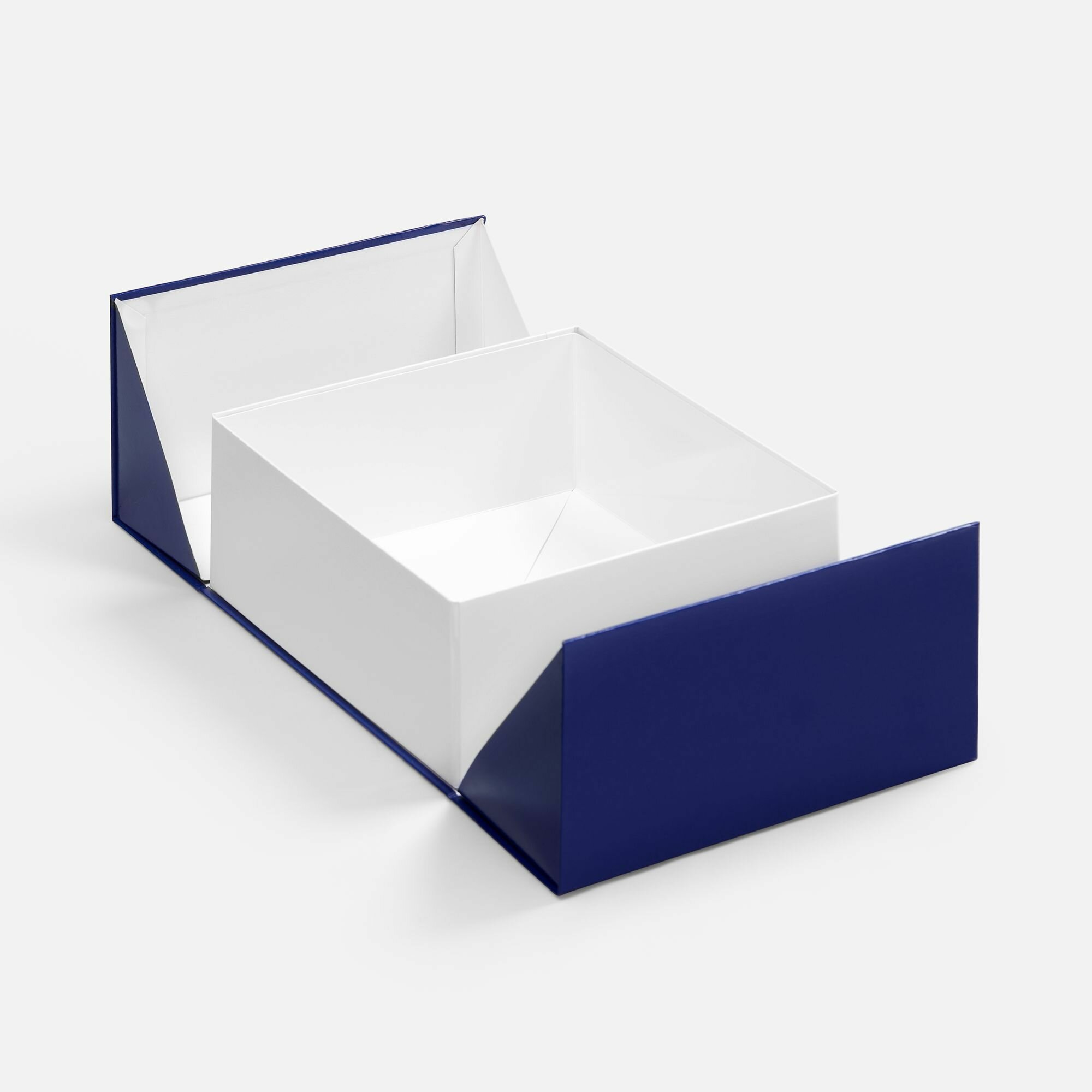 Коробка подарочная для хранения складная 26,3x23,5x10, синяя, упаковка подарка на День Рождения на Новый год