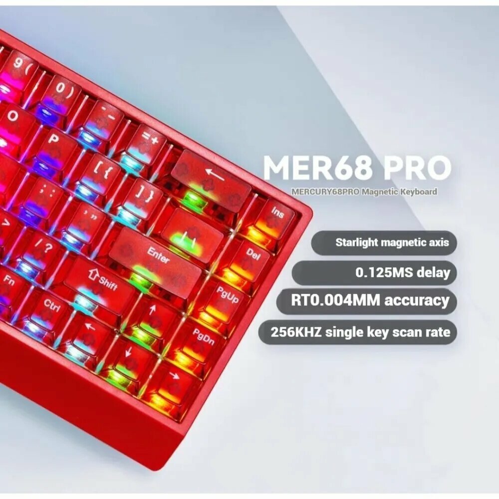 Игровая клавиатура Mercury68pro -Red, темно-бордовый