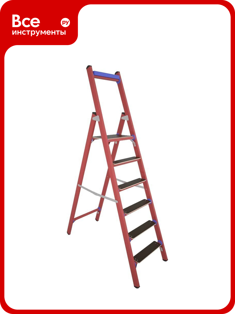 Диэлектрическая стеклопластиковая стремянка с симметричной опорой Антиток ССД-1.5 Е Т 225657 прочной конструкции