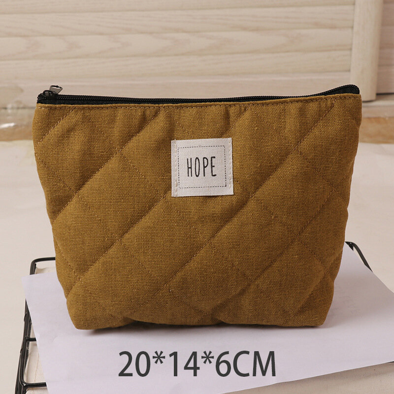 Стеганый хлопок в наличии Хлопковая Сумка-тоут для покупок Ручная косметичка Дорожная сумка для хранения Корзина для