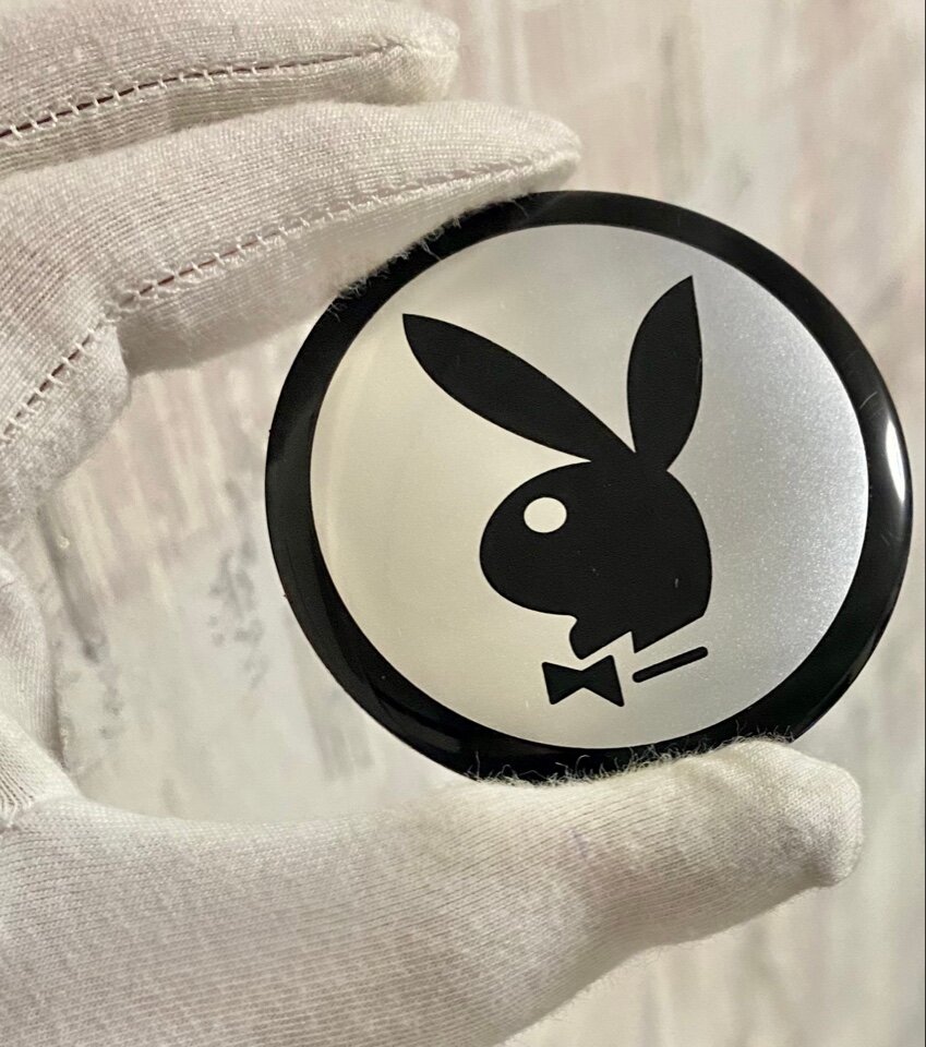 Наклейки стикеры Плейбой Playboy 45 мм для колпачков и колпаков 4 шт
