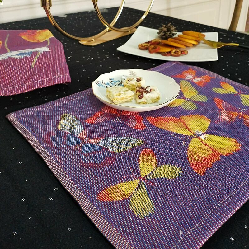 100% хлопковое полотенце с рисунком Бабочка, 35x25 см, впитывающий чайный стакан для кухни