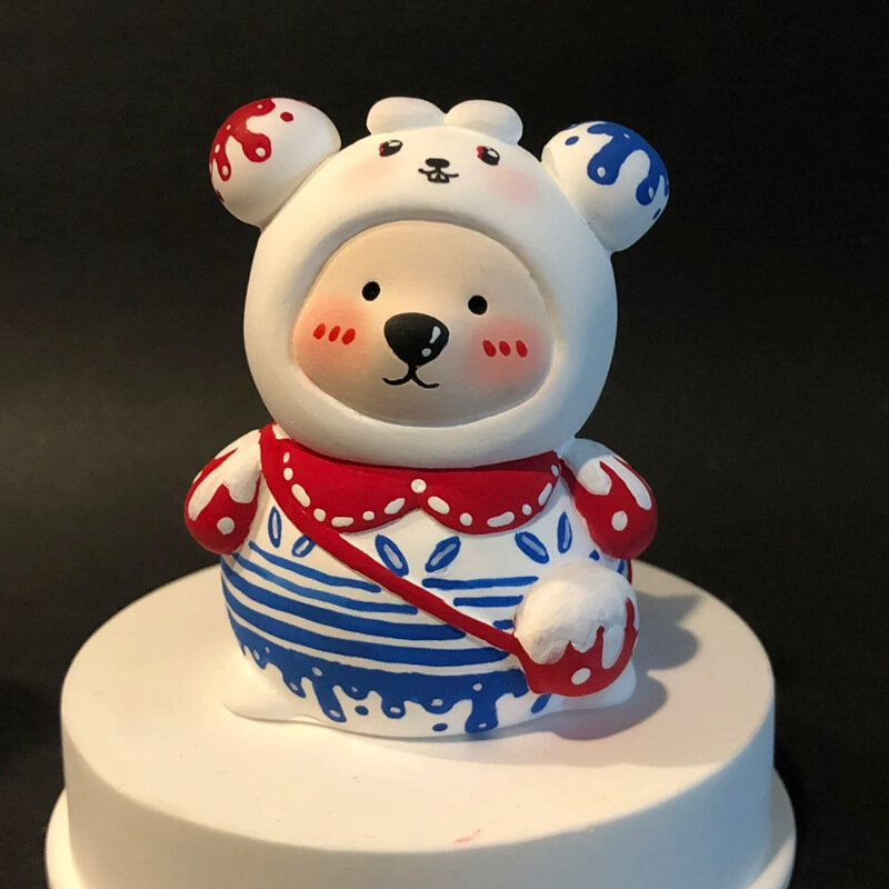 Набор для рисования 3D-фигурок Бэгбэра (10 шт.) с 12 цветами, 2 кистями и палитрой для детей