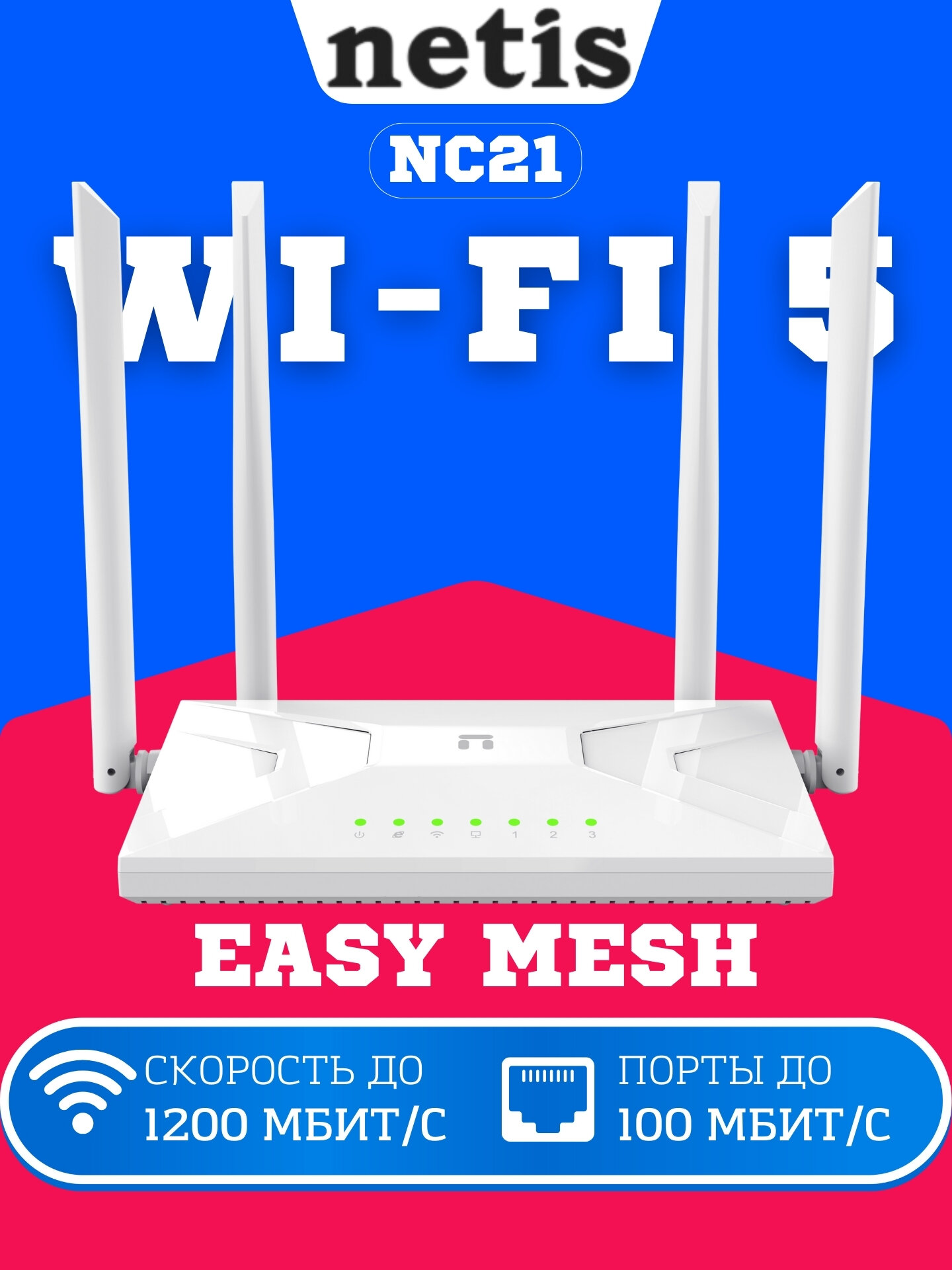 Беспроводной роутер NETIS IEEE 802.11a IEEE 802.11 b/g IEEE 802.11n IEEE 802.11ac NC21