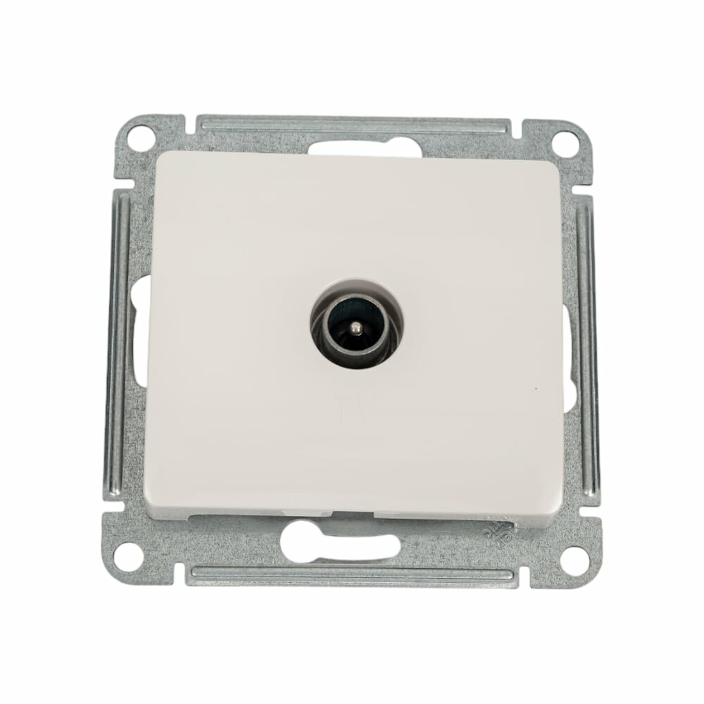 TV розетка Systeme Electric Glossa Молочная оконечная 1DB GSL000991