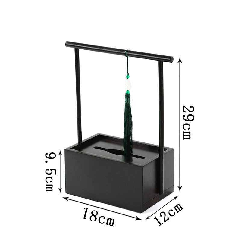 Бамбуковая ручная коробка для салфеток, коробка для хранения в чайном ресторане, прямоугольная портативная коробка в китайском стиле, простая домашняя ручная коробка для салфеток