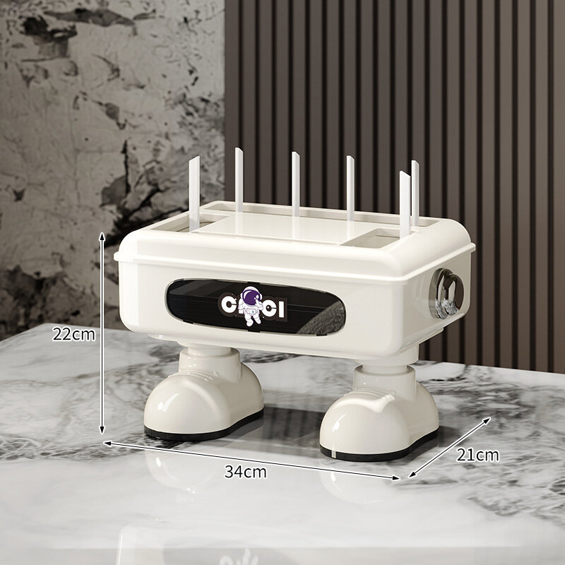 Коробка для хранения WiFi роутера, мультяшный настольный органайзер, пластиковая коробка для кабелей, ТВ-приставка, розетка, беспроводная стойка для хранения