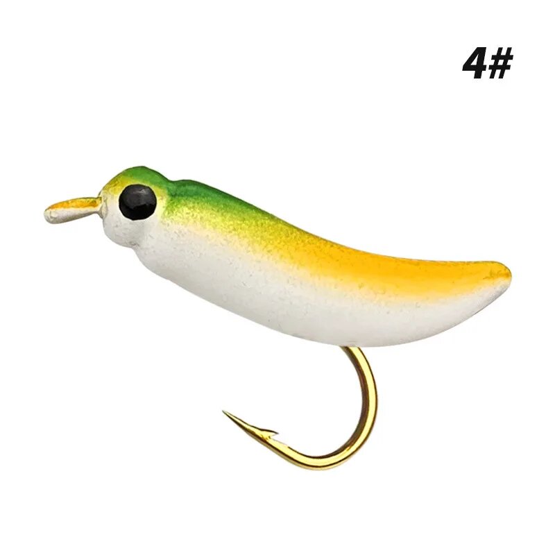 1g2g3g имитация маленькой птицы, крючок для зимней рыбалки, крючки для корня, мини-микро-объект, глазные рыболовные крючки, светящийся ледяной рыболовный крючок, наживка