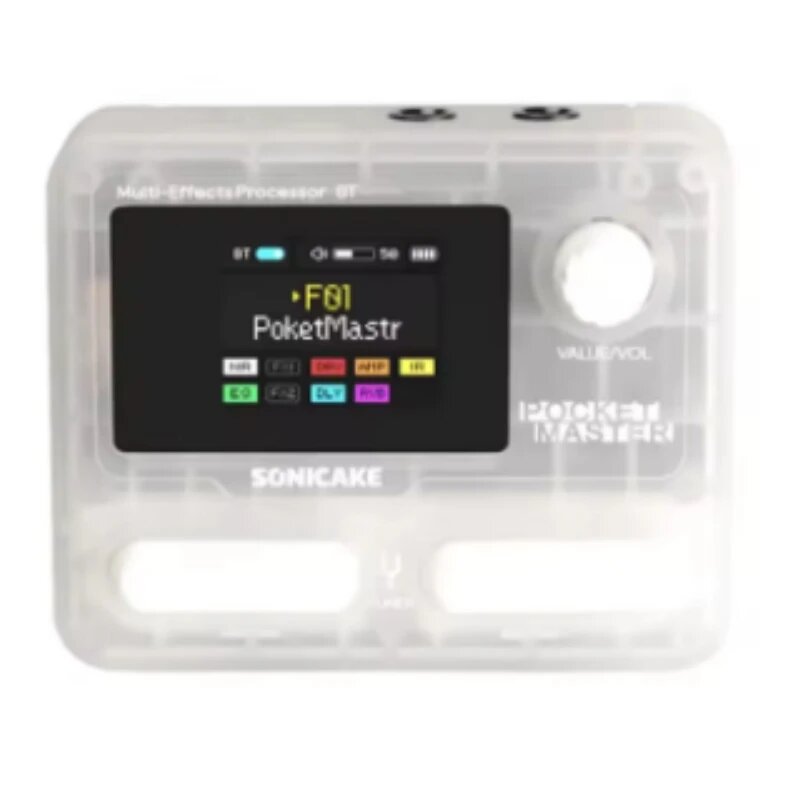 SONICAKE Pocket Master Multi-Effects Processor, Transparent White