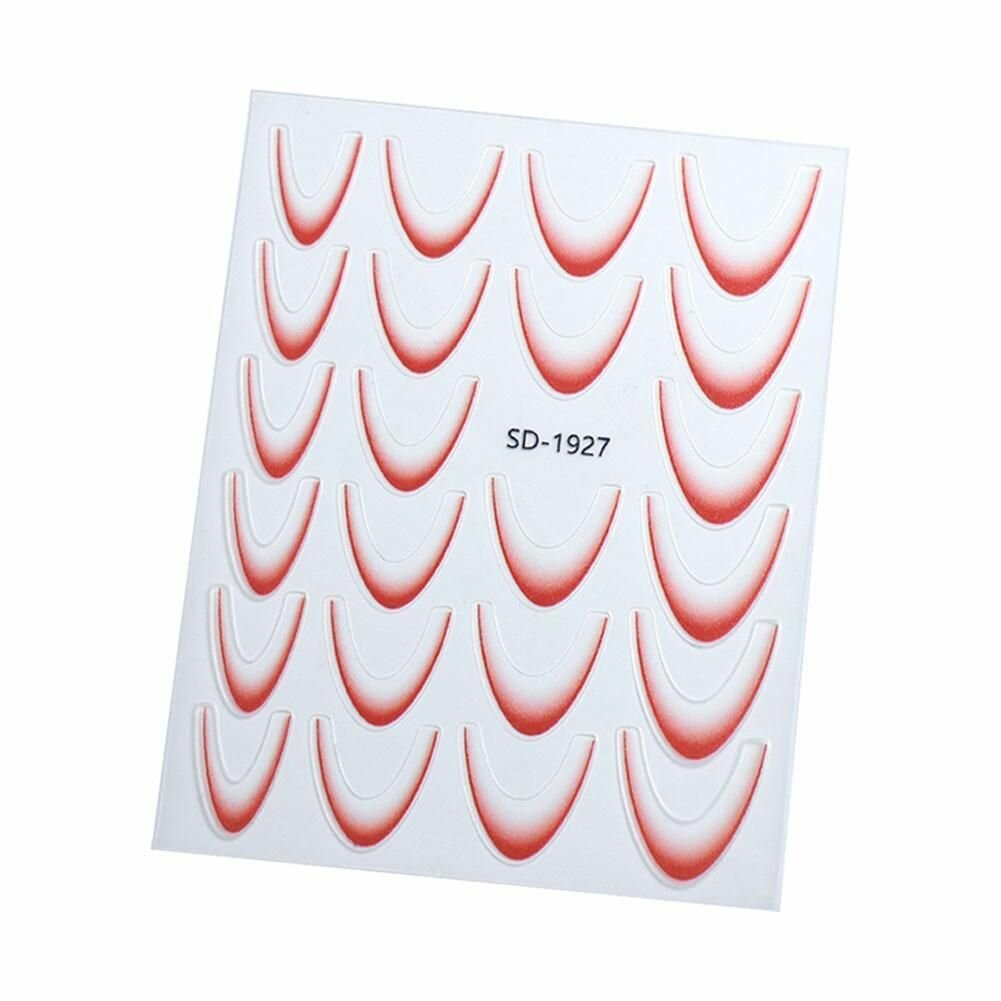 Наклейки для ногтей слайдеры френч градиент с разводами