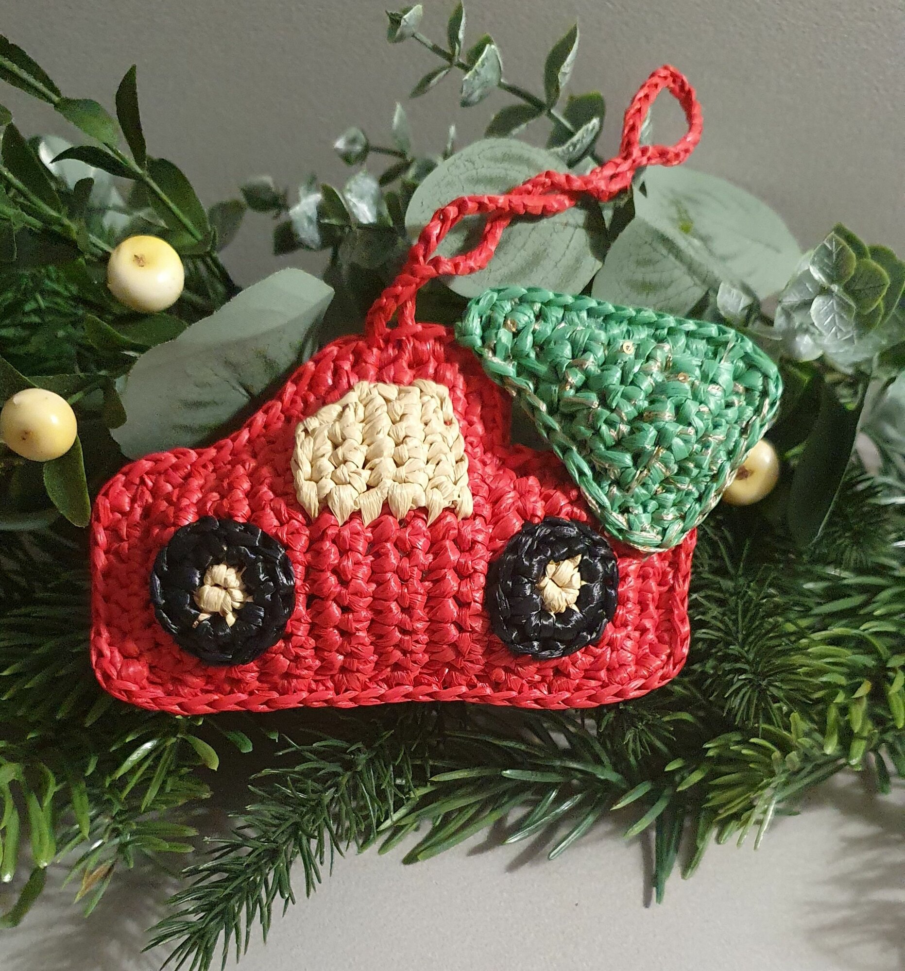 Ёлочная игрушка "Машинка". Ручная работа. Новый Год 2026