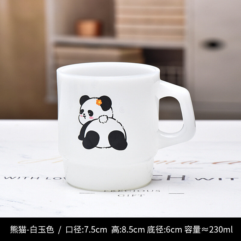 Креативная стеклянная кофейная чашка, простая корейская молочная нефритовая кружка, стопка чашек, домашняя печатная ручка, цветная водяная чашка