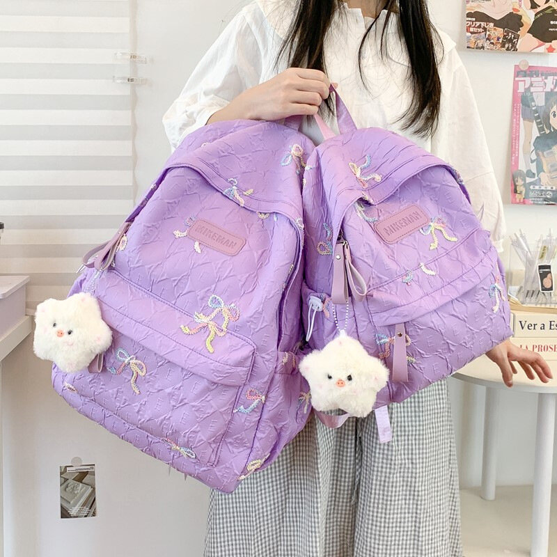 Корейская версия Ins простой высококачественный милый рюкзак для девочек, свежий, сладкий, универсальный рюкзак, прочная школьная сумка для студентов