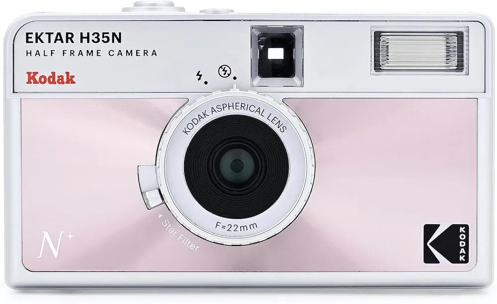Фотоаппарат пленочный Kodak H35N Ektar Half Frame 35mm Camera, Розовый