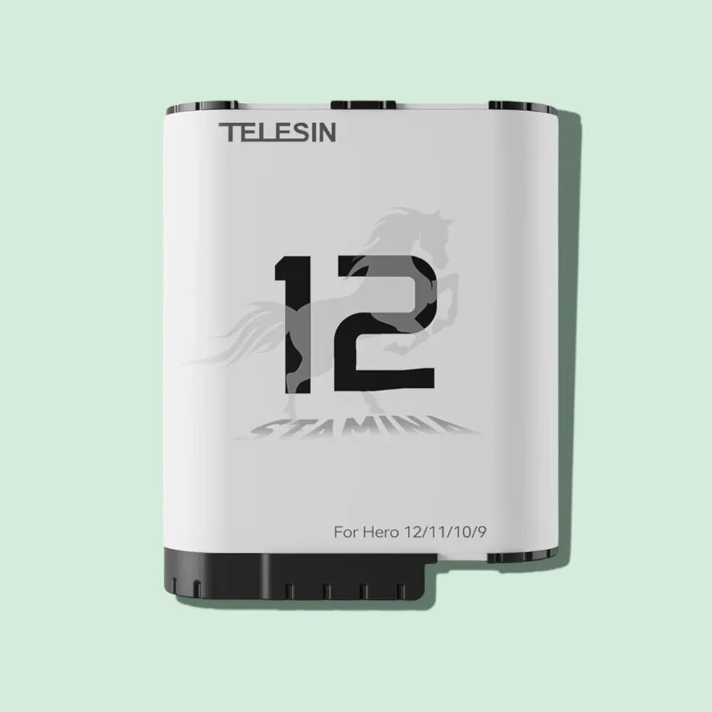 Аккумулятор для GoPro 12/11/10/9 TELESIN STAMINA морозостойкий