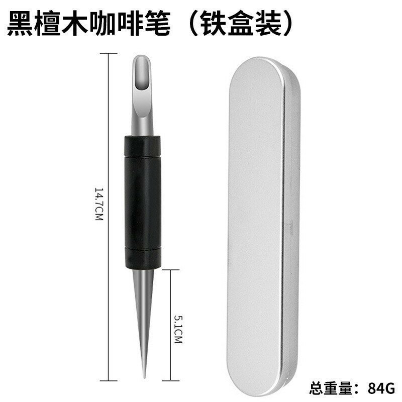 Игла для латте-арта из нержавеющей стали, резная игла из массива дерева, розовое дерево, крючок для латте, роскошная ручка для латте-арта