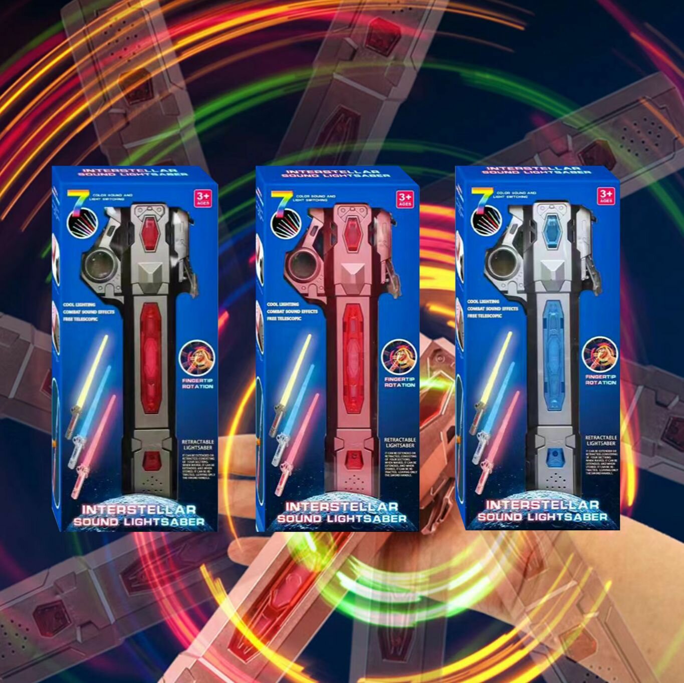 Горячая продажа светового меча, детская игрушка, световой меч из Звездных войн, мигающая палка, лазерный меч, телескопическая игрушка для уличного киоска